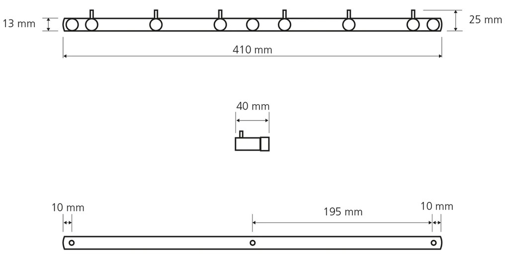 Sapho X-ROUND E šestiháček, chrom - XR206