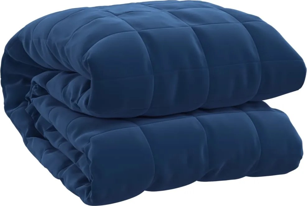 Zátěžová deka modrá 200 x 220 cm 9 kg textil 3154857