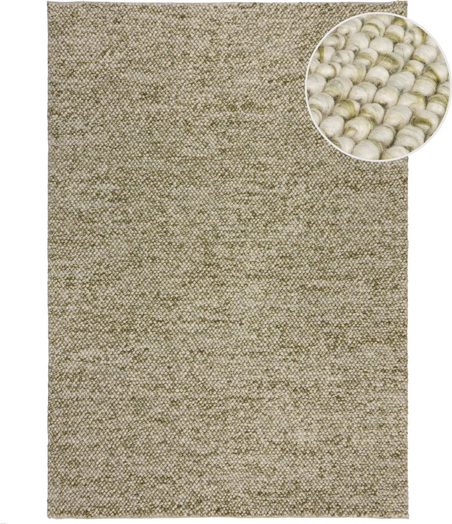 Ručne tkaný kusový koberec Minerals Green, 80x150, zelená, chodba / predsieň, Flair Rugs