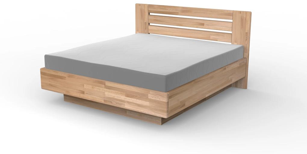 Masivní postel MERKUR - Solwo Design Dřevo a odstín oleje: BUK Cink - Olej odstín BO103, Rozměr spací plochy: 160x200