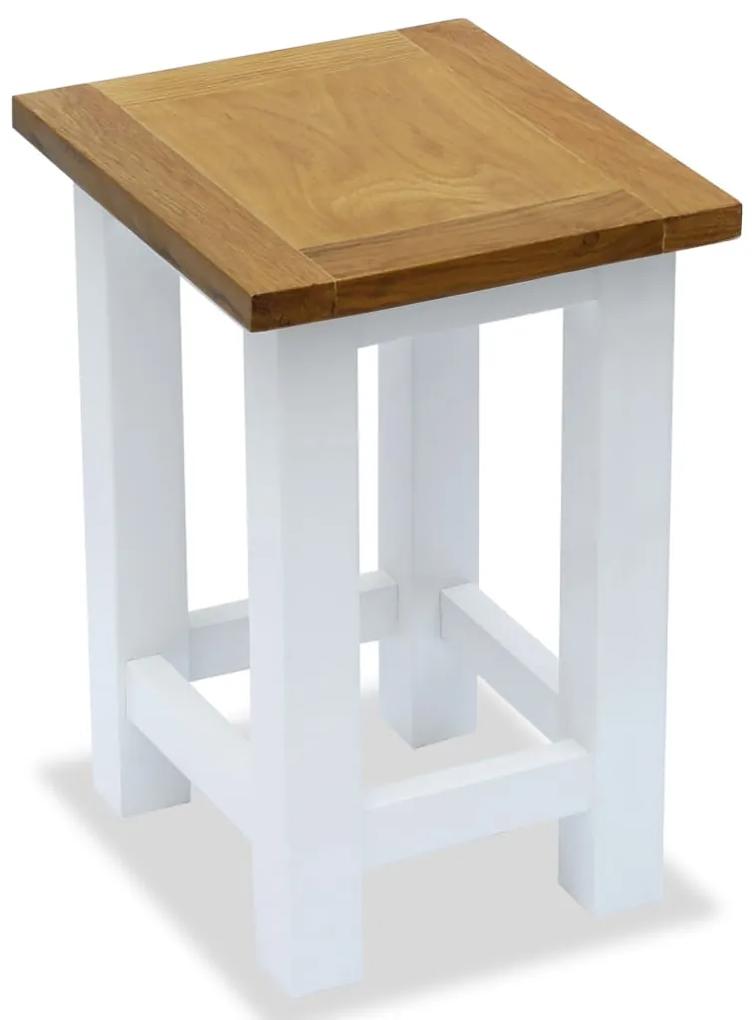 247052 vidaXL Odkládací stolek 27 x 24 x 37 cm masivní dubové dřevo