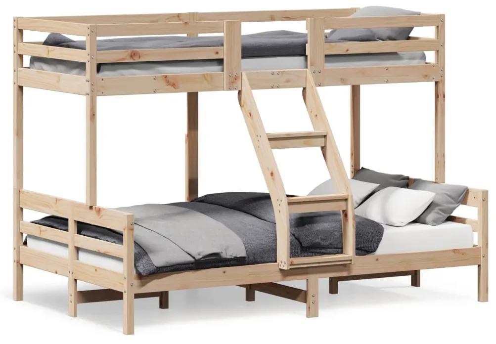 Patrová postel 90 x 200/120 x 200 cm masivní borové dřevo,  3207169
