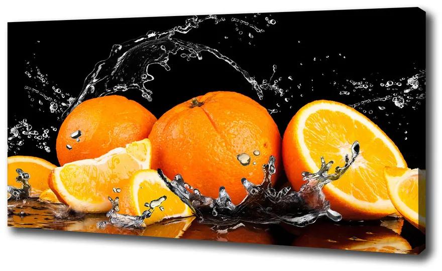 Wallmuralia Foto obraz na plátně Pomeranče a voda 100x50 cm
