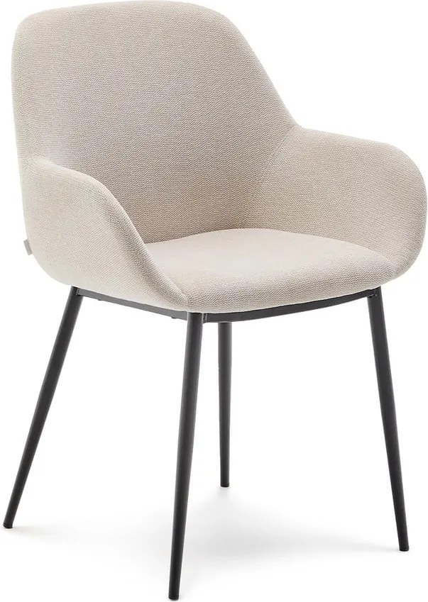 Krémové čalouněné jídelní křeslo Konna – Kave Home