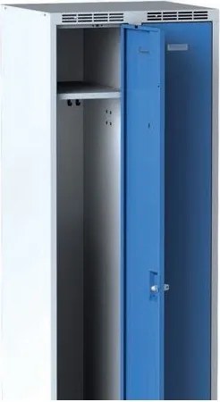 Kovová šatní skříňka S7, 2 oddíly, 1800 x 600 x 500 mm, demont, otočný zámek, grafitové dveře