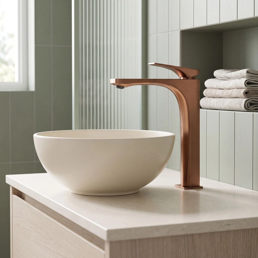 Rea Joe Premium, vysoká umyvadlová baterie h-285, měděná matná, REA-B8948