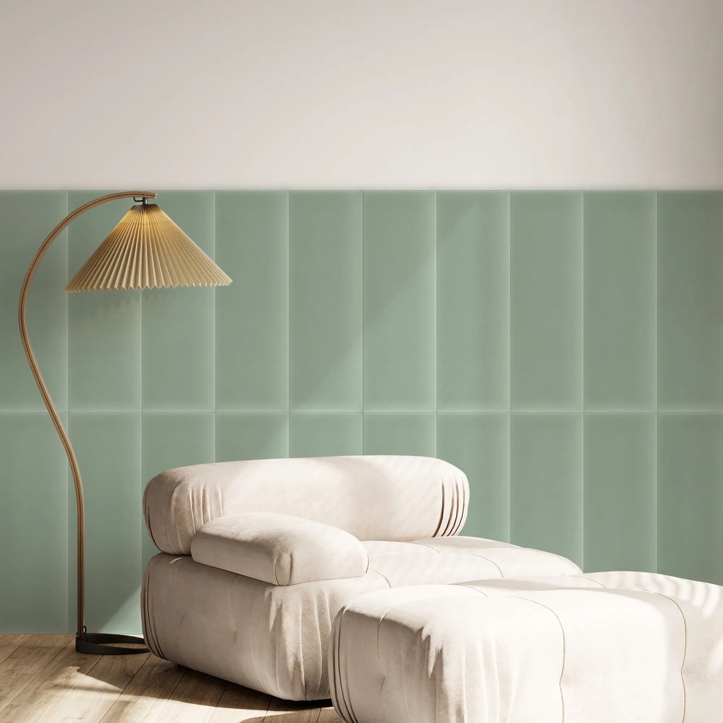 Sametový čalouněný panel - Obdélník - 90x30cm Farba: Máta