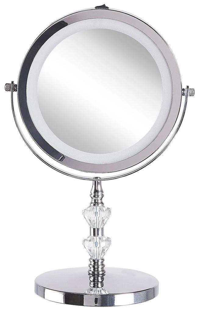 Kosmetické stolní zrcadlo s LED osvětlením ø 20 cm LAON Beliani