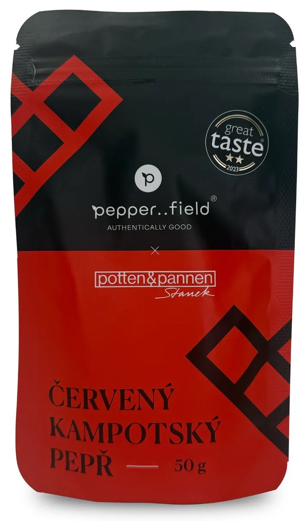 Pepperfield Kampotský pepř červený, 50g DOY-CERVENY-50