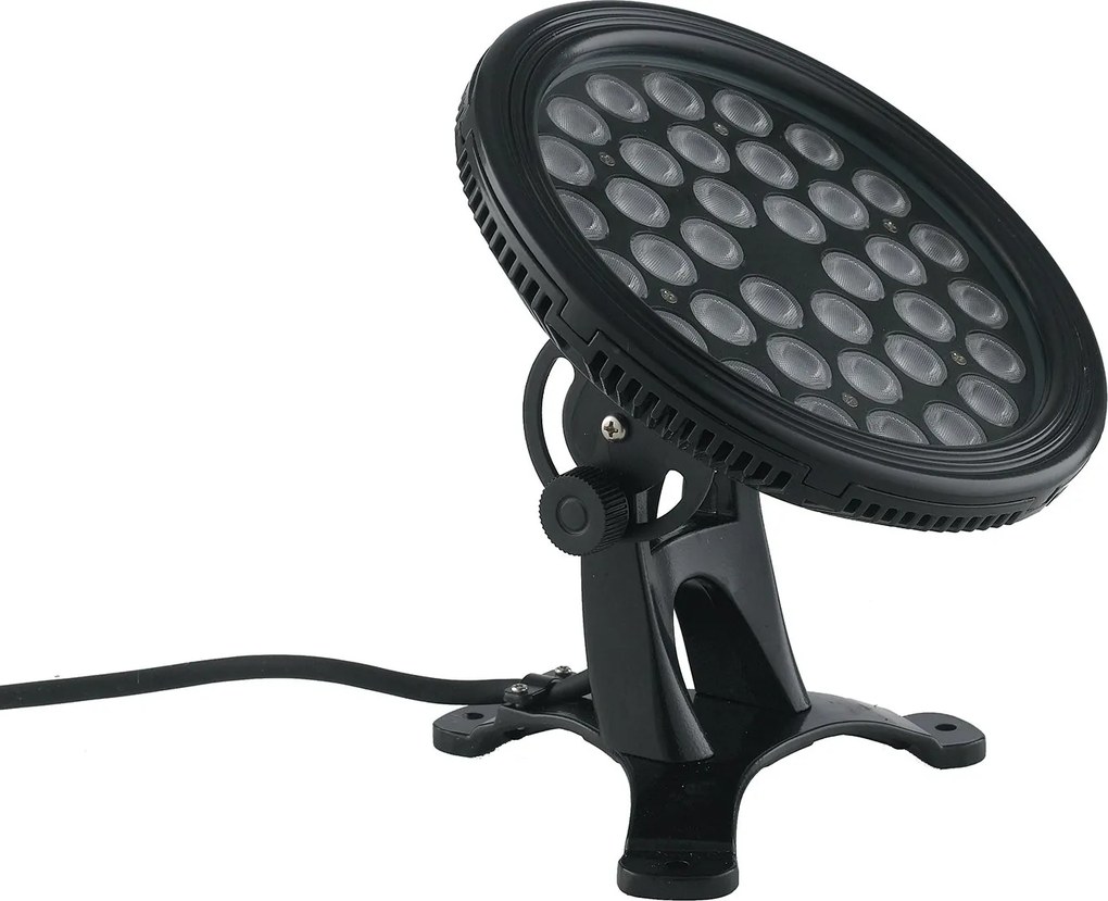 FAN LED-NEPTUNE-36P Venkovní reflektor LED NEPTUNE DC24V černá INOX 36 x 1 W RGB IP68 19 x 17 x 17 cm - FANEUROPE