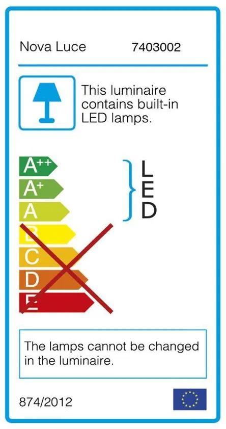 Nova Luce Závěsné LED svítidlo CELINE chromovaný hliník a křišťál nastavitelné 52W 3500K