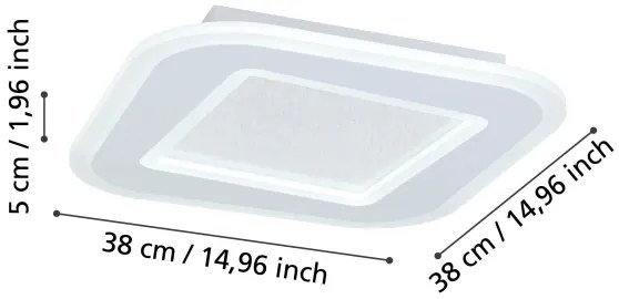 Eglo 901234 - LED Stmívatelné stropní svítidlo MACCHIONI LED/20W/230V bílá + DO