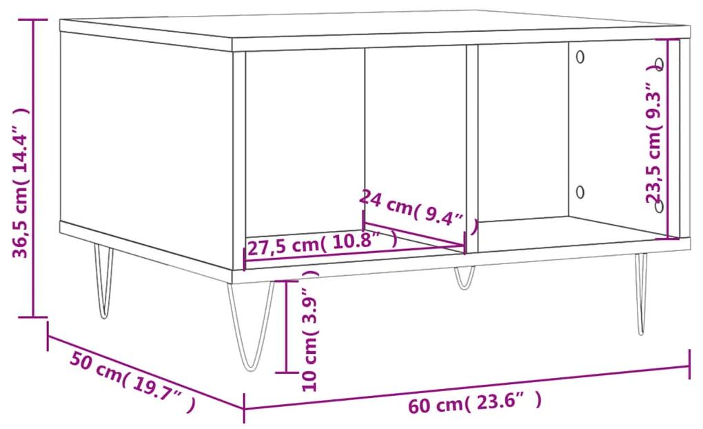 Konferenční stolek dub sonoma 60x50x36,5 cm kompozitní dřevo - Default Title