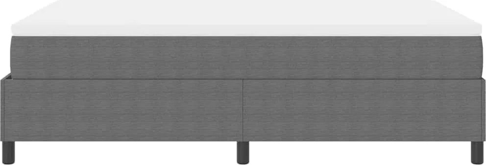 Postel s boxspringem Světle šedá a bílá 120 x 190 cm 3337452