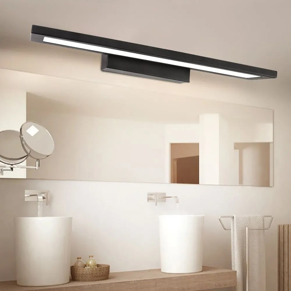 Toolight - LED nástěnná lampa nad zrcadlo 40cm 7W, 560lm, APP839-1W, černá, OSW-06664