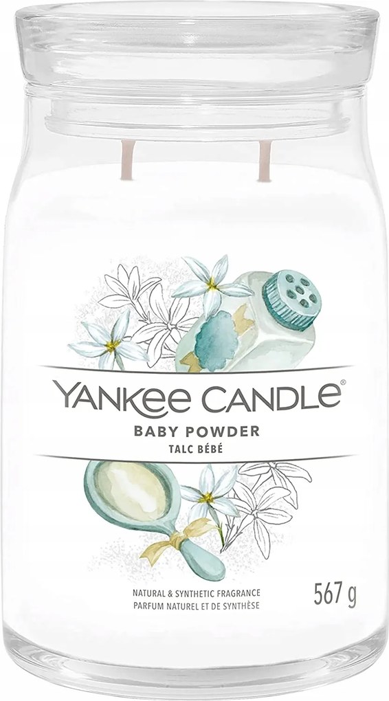 Yankee Candle vonná svíčka Signature ve skle velká Baby Powder 567g