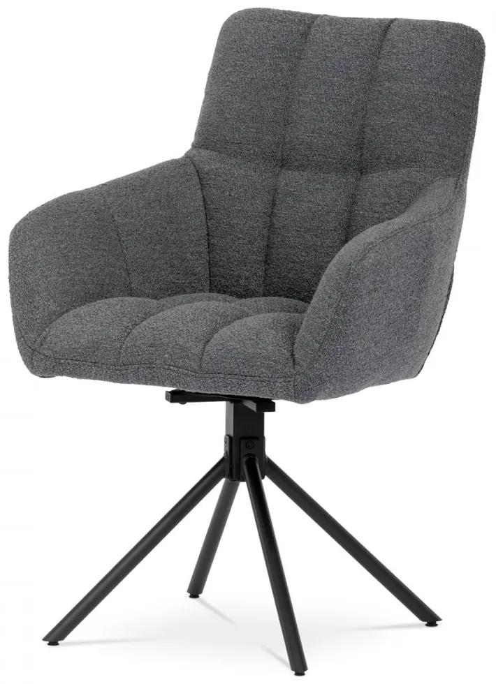 Jídelní židle Autronic HC-531 — šedá bouclé