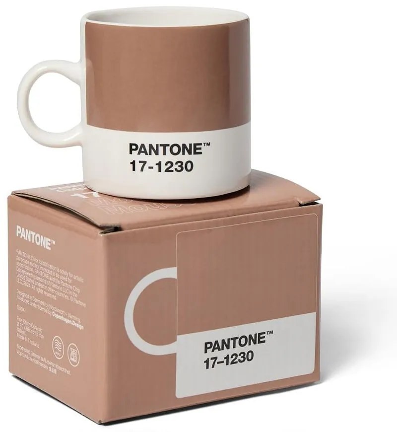 Světle hnědý porcelánový šálek na espresso 120 ml Mocha Mousse 17-1230 – Pantone