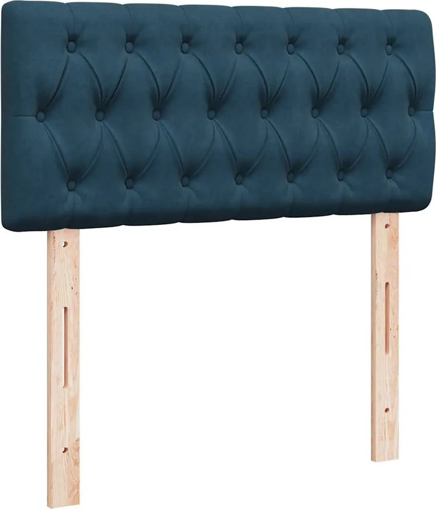 Box spring postel s matrací tmavě modrá 80 x 200 cm samet 3286172