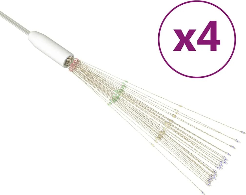 Venkovní vánoční ohňostroje 4 ks vícebarevné 20 cm 560 LED diod 328610