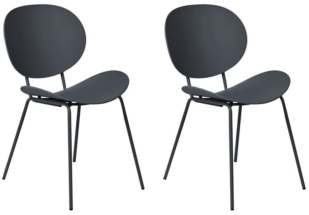 Sada 2 jídelních židlí černé SHONTO Beliani