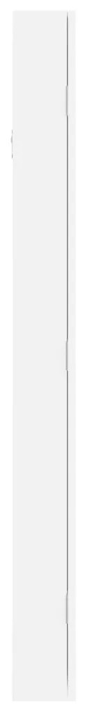 Zrcadlová šperkovnice nástěnná bílá 37,5 x 10 x 106 cm - Default Title