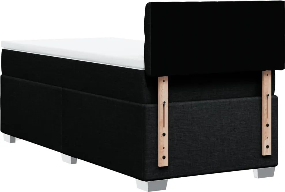 Box spring postel s matrací černá 100 x 200 cm textil 3285808