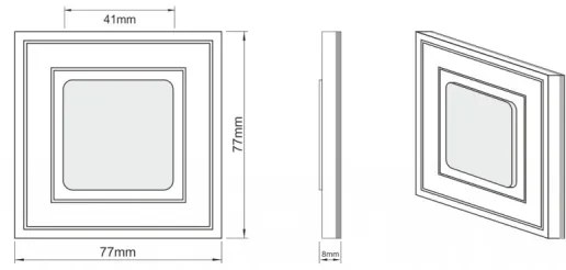 LDST KE-01-SC-BZ8 - LED schodišťové svítidlo KELLY 8xLED/1,2W/230V matná černá