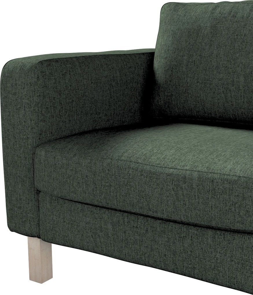 Potah na křeslo IKEA Karlstad, krátký barva zelená látka pletený vzor