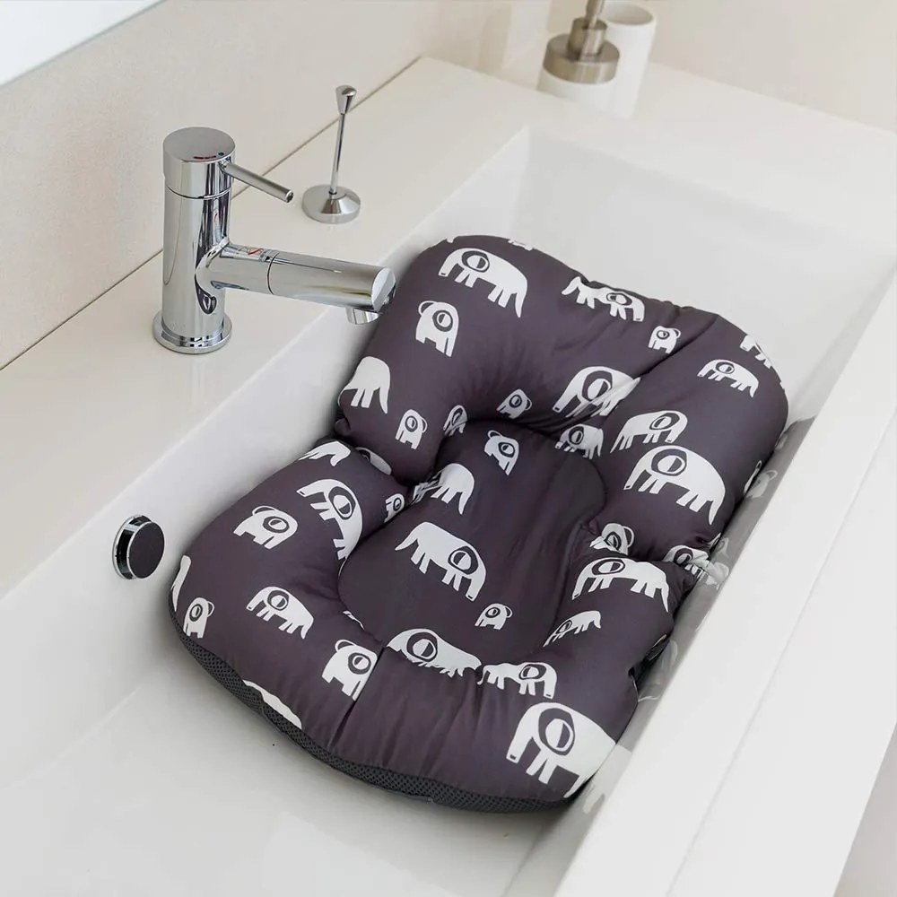 SIMPLY GOOD Polštářek na koupání miminka BabyFloaty MONKEYs Šedá