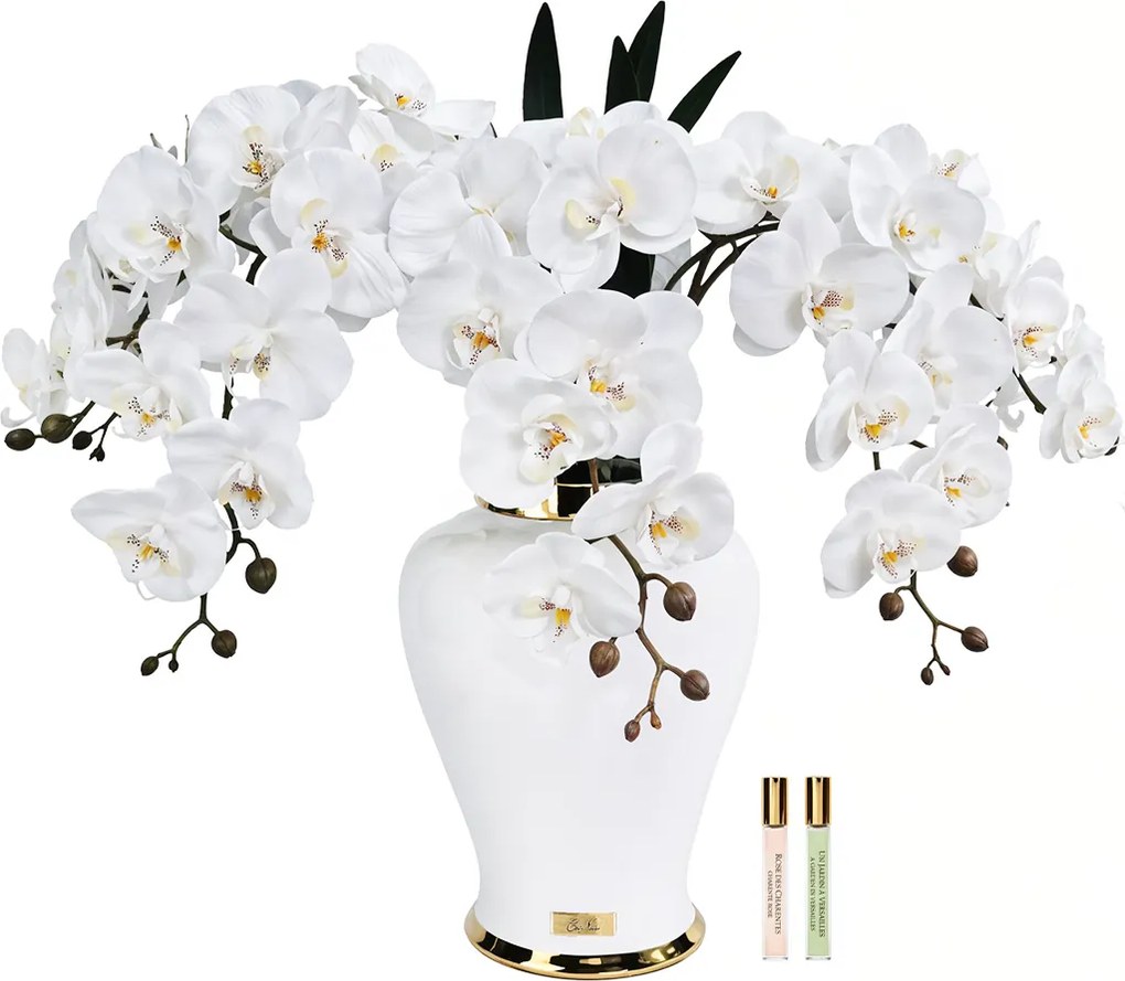 Côte Noire Imperial Orchid parfémovaná kytice orchidejí White