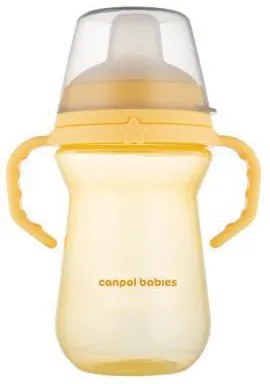 Canpol babies Hrneček se silikonovým pítkem FirstCup 250 ml Růžový