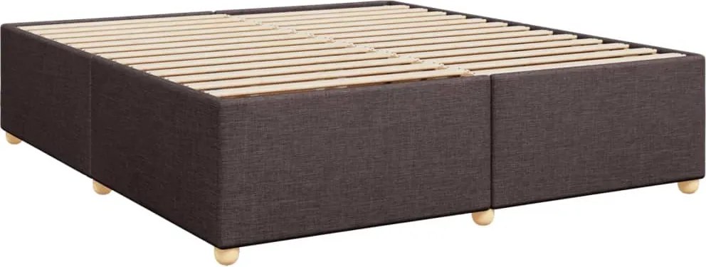 Box spring postel s matrací tmavě hnědá 180x200 cm textil 3286755