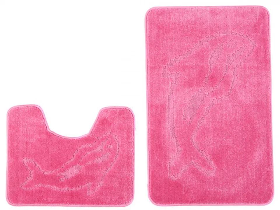 Koupelnové předložky 6213 růžové 2 ks, Velikosti 50x80cm