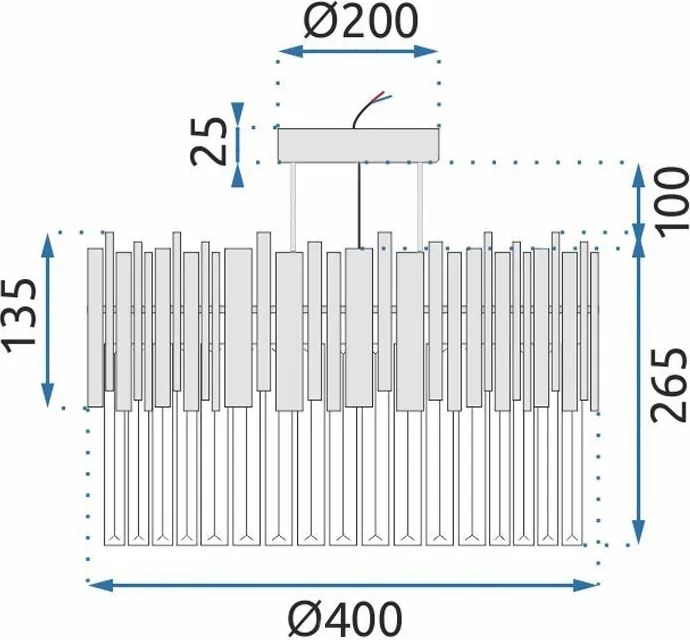 Toolight Toolight, křišťálové stropní svítidlo 4xE14 APP1481-1C, černá, OSW-05061