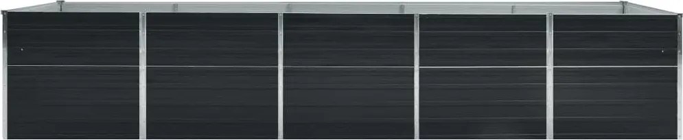 vidaXL Vyvýšený záhon pozinkovaná ocel 400 x 80 x 45 cm [47059] Barva: antracitová