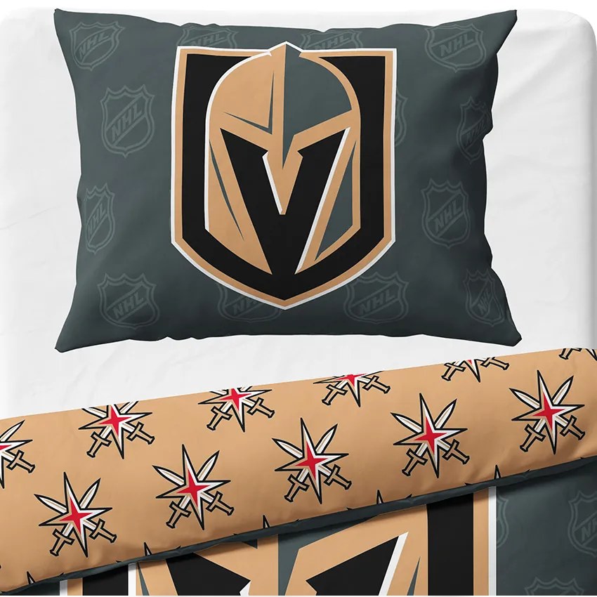Hokejové povlečení NHL Vegas Golden Knights Shields Velikost: 140x200 + 70x90 cm