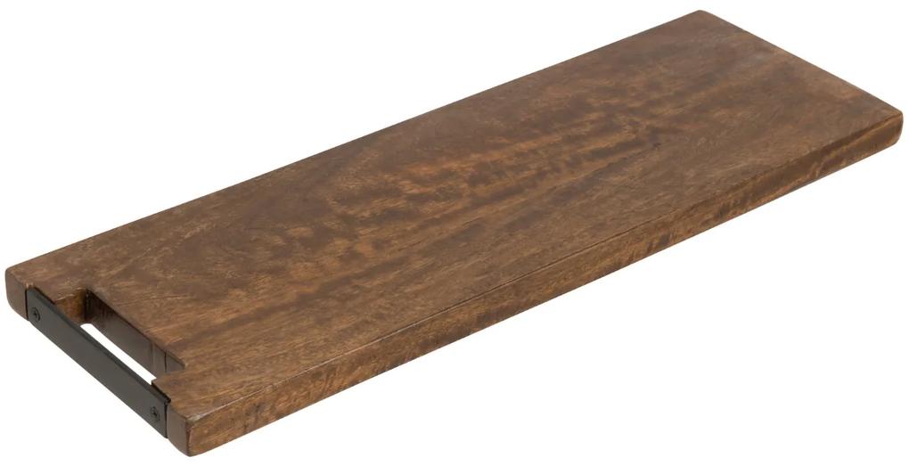 OnaDnes -20% Hnědé dřevěné servírovací prkénko J-Line Mosele 60 x 20 cm
