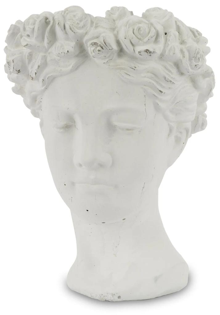 Kameninový obal na květináč hlava ženy 145499