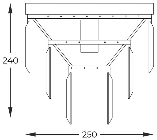 Zuma Line C17106/1 - Stropní svítidlo AMEDEO 1xE27/40W/230V zlatá
