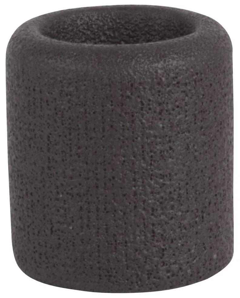 PRESENT TIME Sada 3 ks: Černý keramický svícen Burly ∅ 7 cm × 7 cm