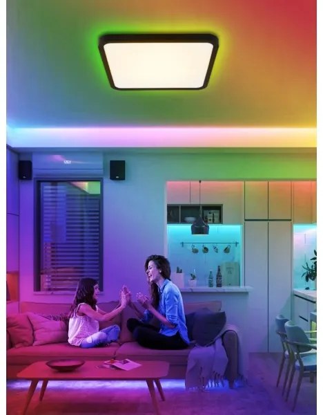 Immax NEO 07167-B40-LED RGBCCT Stmívatelné svítidlo 50W/230V Wi-Fi Tuya černá+DO