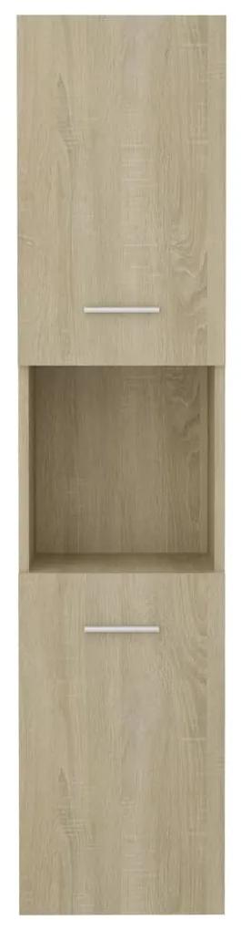 Koupelnová skříňka dub sonoma 30 x 30 x 130 cm dřevotříska - Default Title