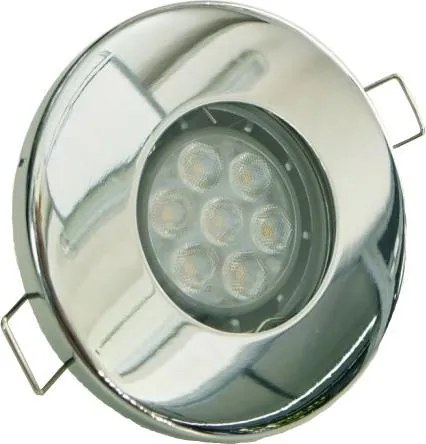 104342 Chrom vestavné podhledové LED svítidlo 7W teplá bílá IP44 230V