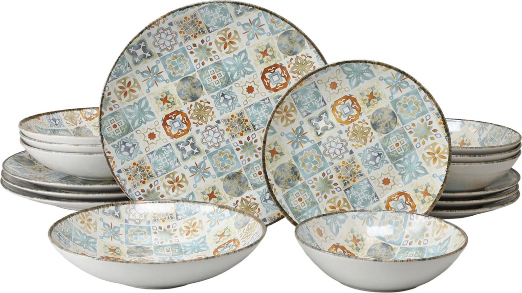 XXXLutz JÍDELNÍ SOUPRAVA Mosaik 16dílné Creatable - Online Only nádobí - 007768072601