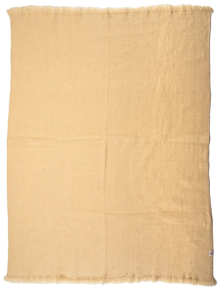 Vlněný přehoz Karandila VII bílý nebarvený, EXTRA VELKÝ