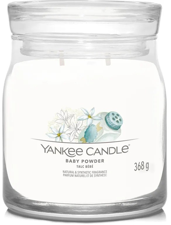 Yankee Candle – Signature svíčka Baby Powder (Dětský pudr) Velikost: střední 368 g