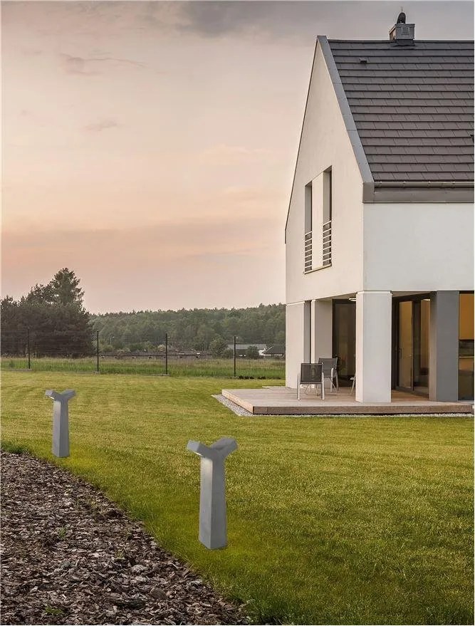 NV 9540211 Venkovní sloupkové svítidlo ARAN šedý beton skleněný difuzor LED 2x5W 3000K 120-230V IP65 - NOVA LUCE