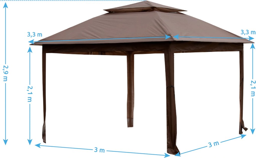 Marimex | Zahradní altán Marimex Vista 3x3 m (poškozený obal) | 109705721