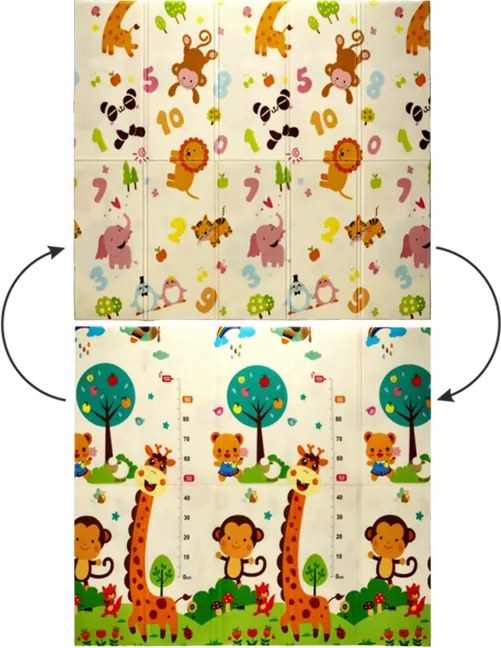 CH Dětská oboustranná podložka Animals 180x200